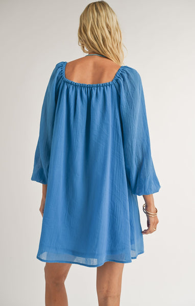 Coastal Long Sleeve Flowy Mini Dress – Eve Marie's Boutique